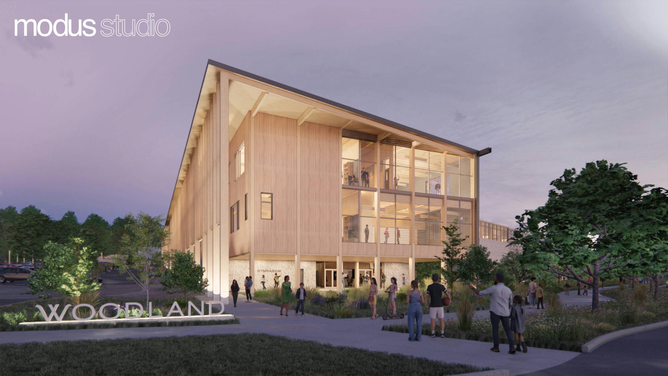 woodland junior high design unveiled. — Modus Studio