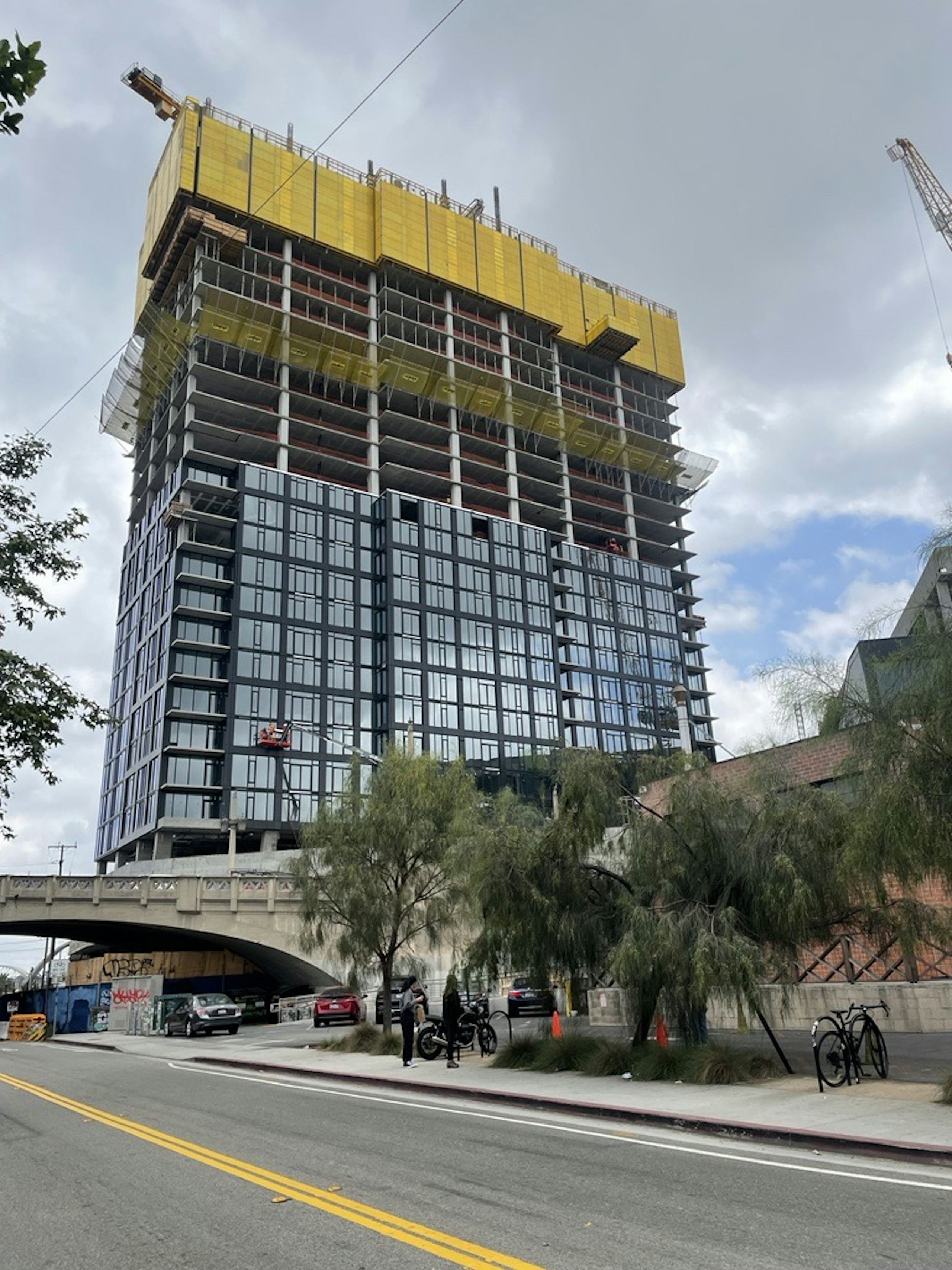 "35-Story Arts District High-Rise Sprouts" — Works Progress Architecture