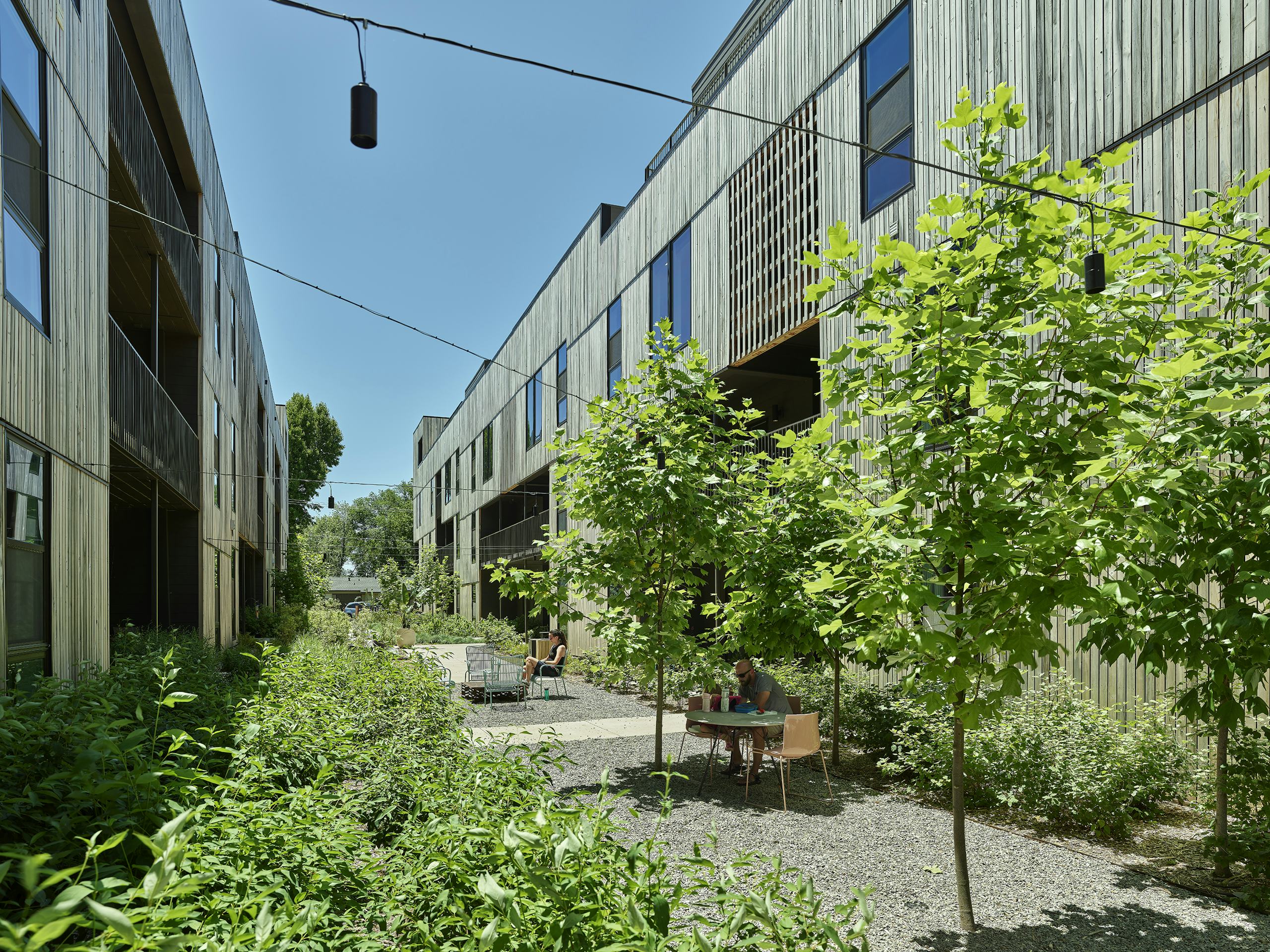 construction progress at centennial park pavilion. — Modus Studio